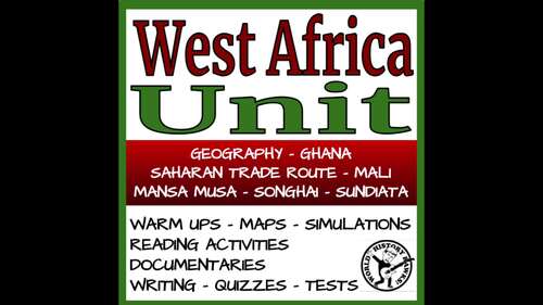 Medieval West African Kingdom African Empire Unit Bundle Mansa Musa ...