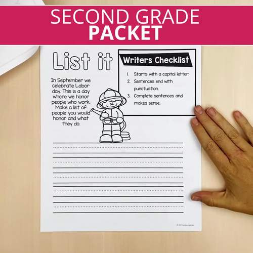 September Print and Go | NO Prep Packet 2nd Grade Printables | TpT