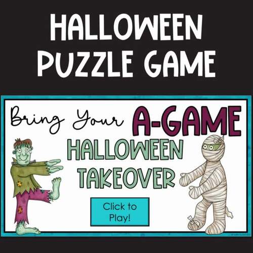 Halloween Game Show Editable Template Word Puzzle Game for PowerPoint