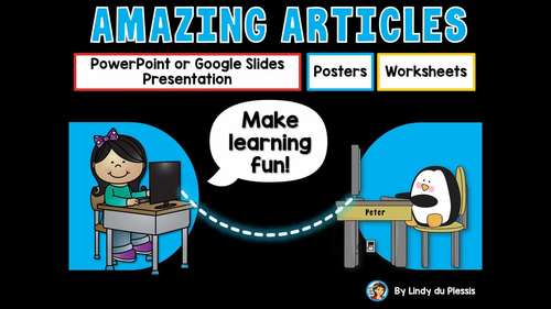 Articles (a, an, the) PowerPoint / Google Slides, & Worksheets | TPT