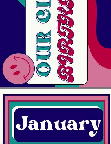 Editable- Radiant Retro Floral Birthday Posters by Elementary Utensils