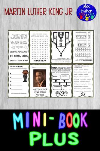 Martin Luther King, Jr. 7 Activity Pack w BOOM CARDS by Miss Esther