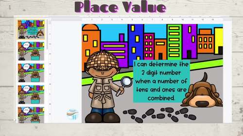 Place value determining the 2 digit number -English Google Slides