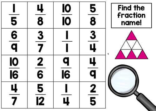 Naming Fractions Mystery Picture Math Boom Cards Digital Task Cards