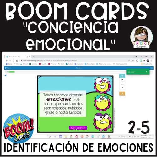 CONCIENCIA EMOCIONAL. IDENTIFICACIÓN DE EMOCIONES. 2-5. BOOM CARDS EN ...