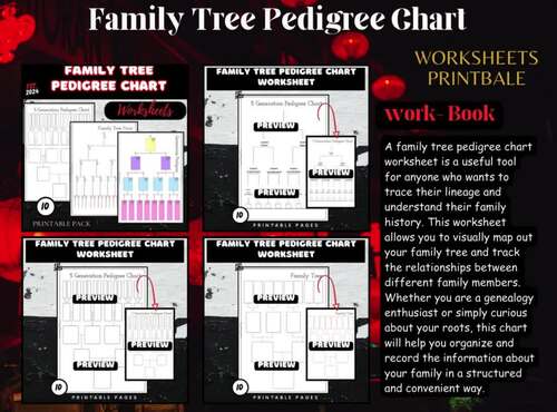 Family Tree Pedigree Chart Worksheet by English For Kids ABC | TPT