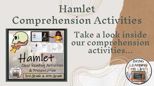 Hamlet Close Reading Comprehension Activities | 3rd Grade & 4th Grade