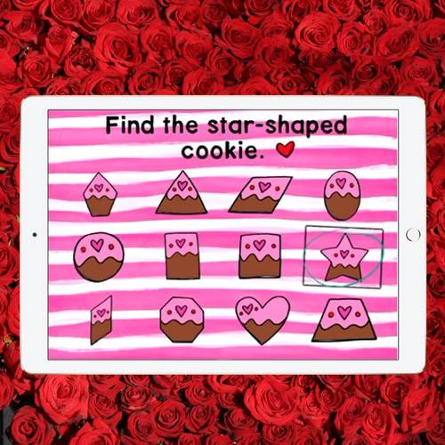 Find the Valentine Shapes | BOOM CARDS with audio | STARS | TPT