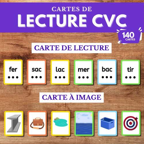 Lecture Syllabes 70 Mot CVC Jeu Lecture Syllabique Cartes Autism Jeu ...