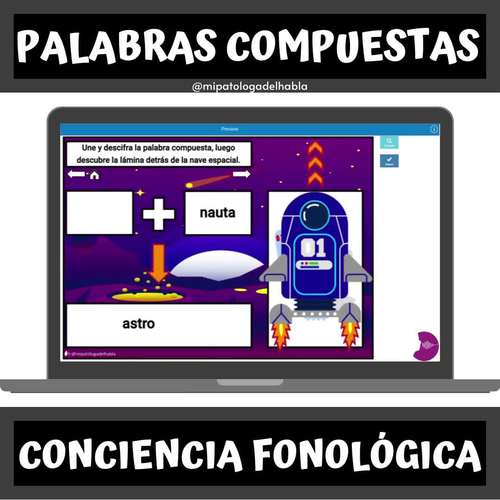 Palabras Compuestas Compound Words Spanish Conciencia Fonológica Boom Cards