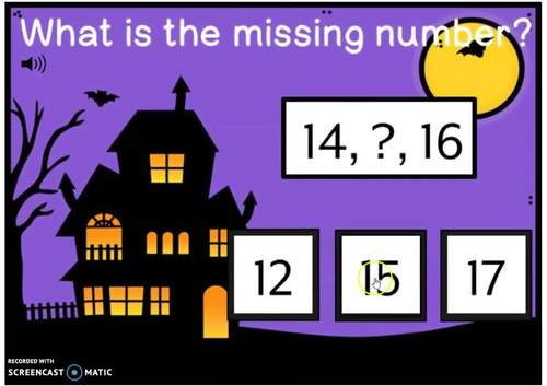 Boom Cards™ Halloween Missing Numbers to 20 Set 2 by Leigh's Library