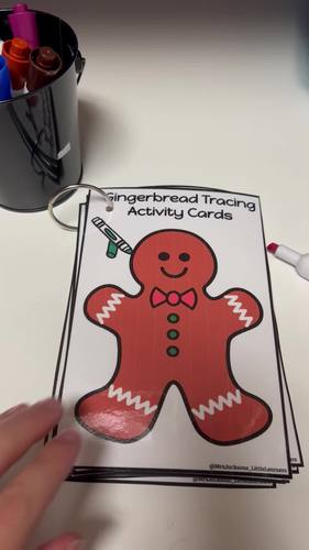 Gingerbread Fine Motor Tracing Cards by Mrs Jackson's Little Learners