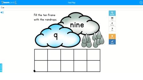 Weather Activities | SPED Autism | Counting Ten Frame Boom Cards