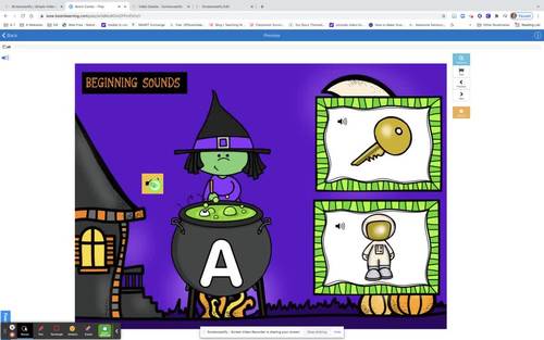Halloween Beginning Sounds-Boom Card by Teach with K8 | TPT