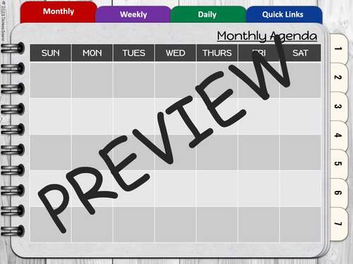 Digital Notebook Teacher Planner: Square Tables Seating Charts ...