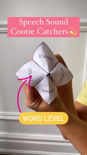 No Prep Game for Speech Therapy: Speech Cootie Catcher, CH Sound