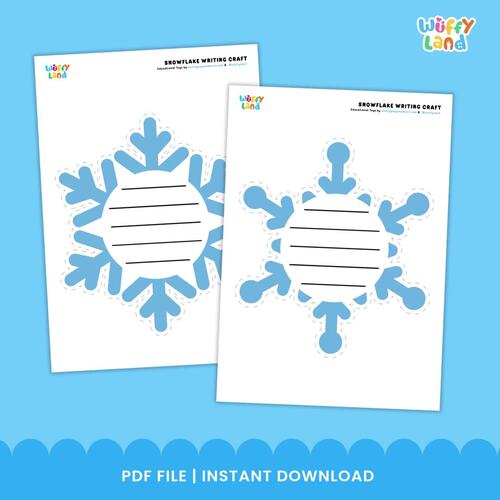 Snowflake Writing Craft | Winter Writing Activity | No Prep Printable Craft