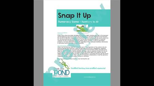 Counting On Strategy Math Game | Snap It Up by From the Pond | TPT