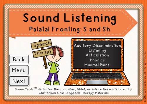 Palatal Fronting S and Sh Minimal Pairs Sound Listening Boom Cards