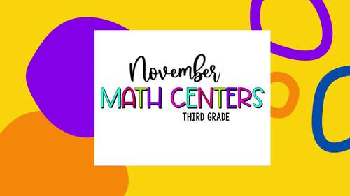 3rd Grade Math Activities for November by Kayla Graves | TPT