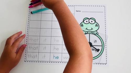 Sight Word Practice | Spin & Write | First 100 Fry Words | TPT