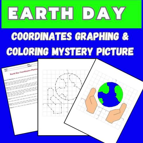 Earth Day Math Coordinates Graphing Mystery Picture and Coloring by Number