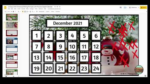 Christmas Holiday Writing Prompts with Pictures Digital Activity