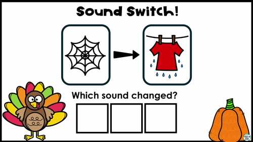 Thanksgiving Phonemic Awareness Phoneme Isolation Substitution ...