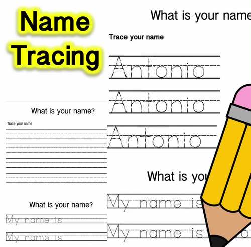 Trace your name ANTONIO by ALL ABOUT SPED with Makenna | TPT