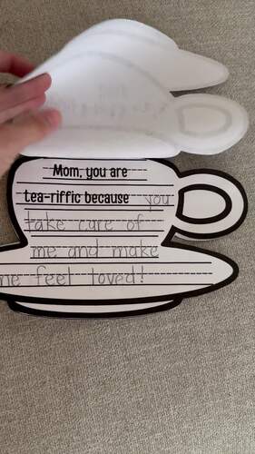 Mother's Day Craft - Mom you are tea-riffic! Writing, book, craft, and ...