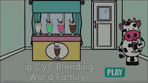ip CVC Word Family Blending for PowerPoint™ Google Slides™ Boom Learning™