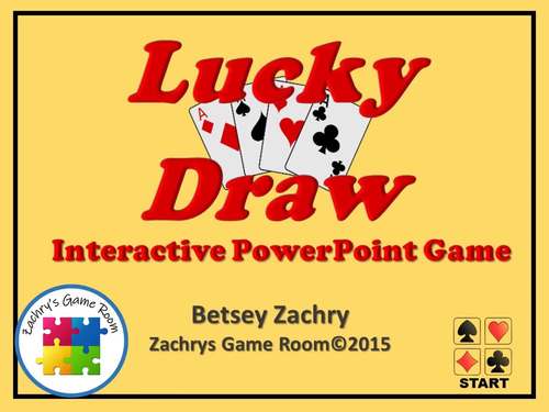 Editable PowerPoint Review Game Template: Lucky Draw by Betsey Zachry