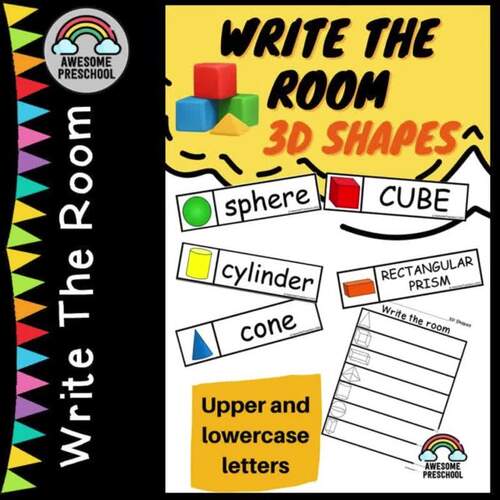 3D Shapes Scavenger Hunt | Hands-On Geometry Activity for Preschool ...