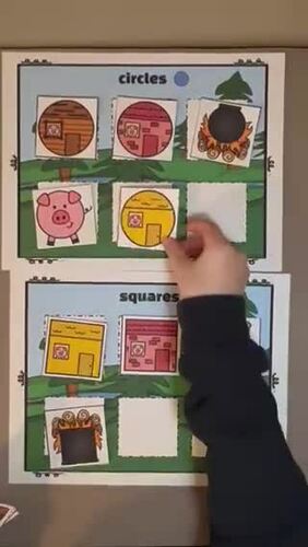 The 3 Little Pigs Shape Sorting Activity Mats by Mrs Jackson's Little ...
