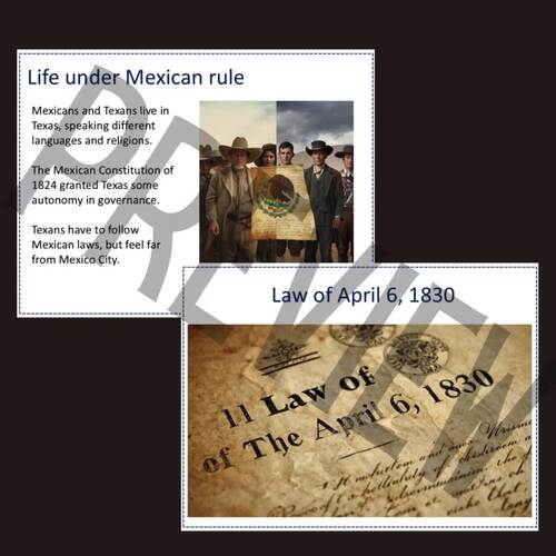 Texas Revolution Presentation Texas Independence Causes, Significant ...