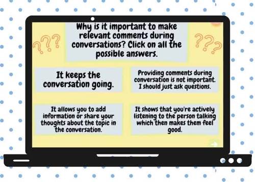 [BOOM CARDS™] Making Comments (Conversation, Social Skills, Pragmatics)