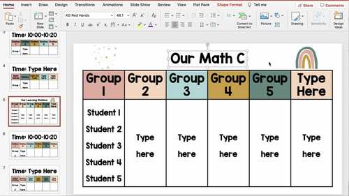 Fully Editable Center Rotation Slides for Centers and Learning Stations