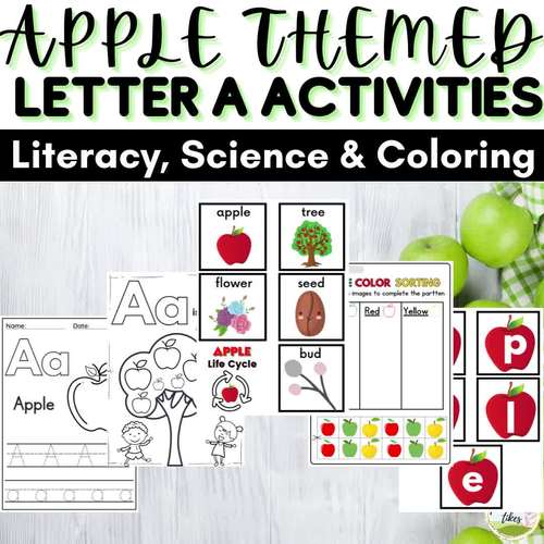 Apple Themed Centers: Literacy Activities and Apple Life Cycle | TPT