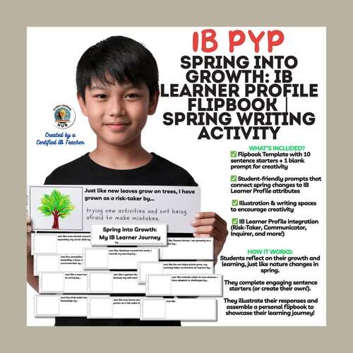 Spring Into Growth IB Learner Profile SEL Flipbook Writing Coloring ...