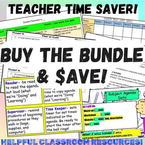 Classroom Agenda Template - Google Slides PowerPoint Back to School ...