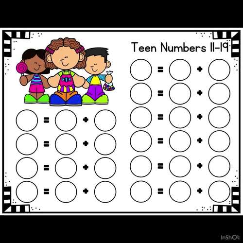 Teen Numbers and Place Value Worksheets for Kindergarten | TPT