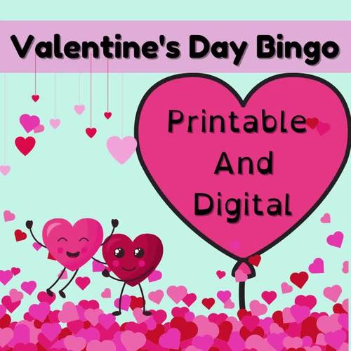 Valentine's Day Bingo Activity | Digital and Printable Game | TpT