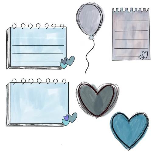 Valentine's Clip Art Watercolor Doodle by Learning from Earth | TPT