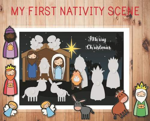 Nativity Scene, Matching Activity, Christmas Scene, Epiphany, Match The ...
