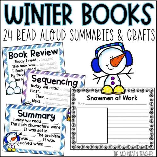 Winter Reading Comprehension Summaries with Daily Crafts & Writing ...