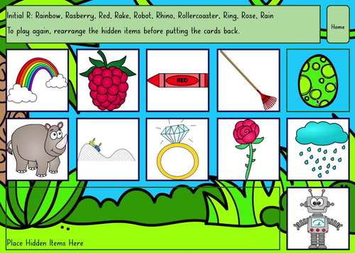 Digital Rainforest Articulation Game - Find The Hidden Dinosaur | TPT