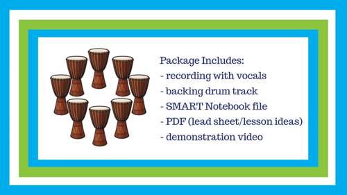 Original Drum Circle Chant | Classroom Drumming | mp3s, PDF, SMART & video