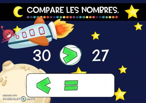 Comparaison de nombres 0-99 Boom Cards French distance learning | TPT