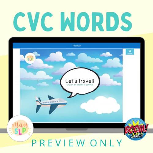 CVC Blending (Mixed short vowels) Boom Cards™ by Mau SLP | TPT