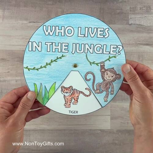 Jungle Animals Craft - Who Lives In The Jungle: Tiger, Monkey, Lion ...